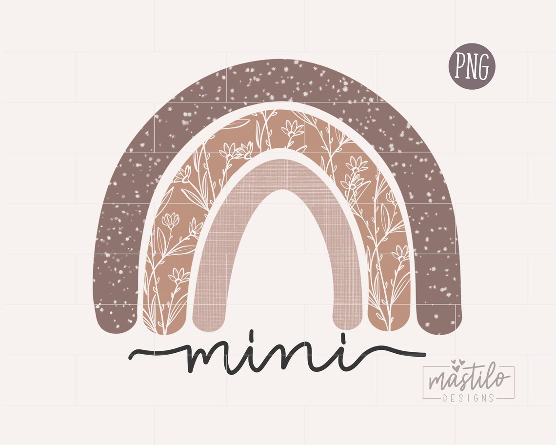 Boho Rainbow Mini PNG, Boho Rainbow Png, Mini Png, Mother's Day Png ...