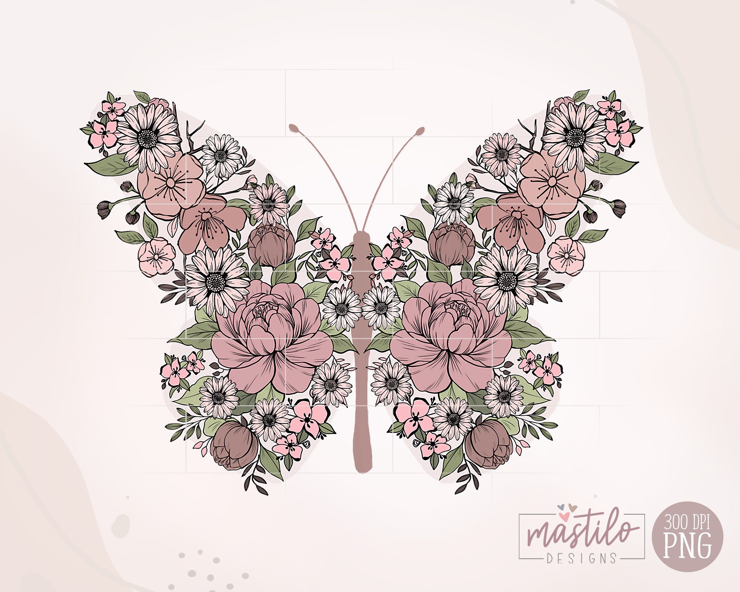 Boho Floral Butterfly Png Butterfly Png Boho Shirt Designs - Etsy