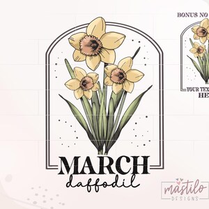 March Birth Flower PNG, Daffodil Birth Month Flower, March Birthday ...