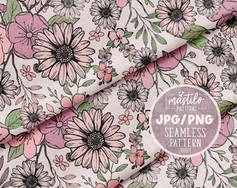 Boho Seamless Pattern Png - Etsy