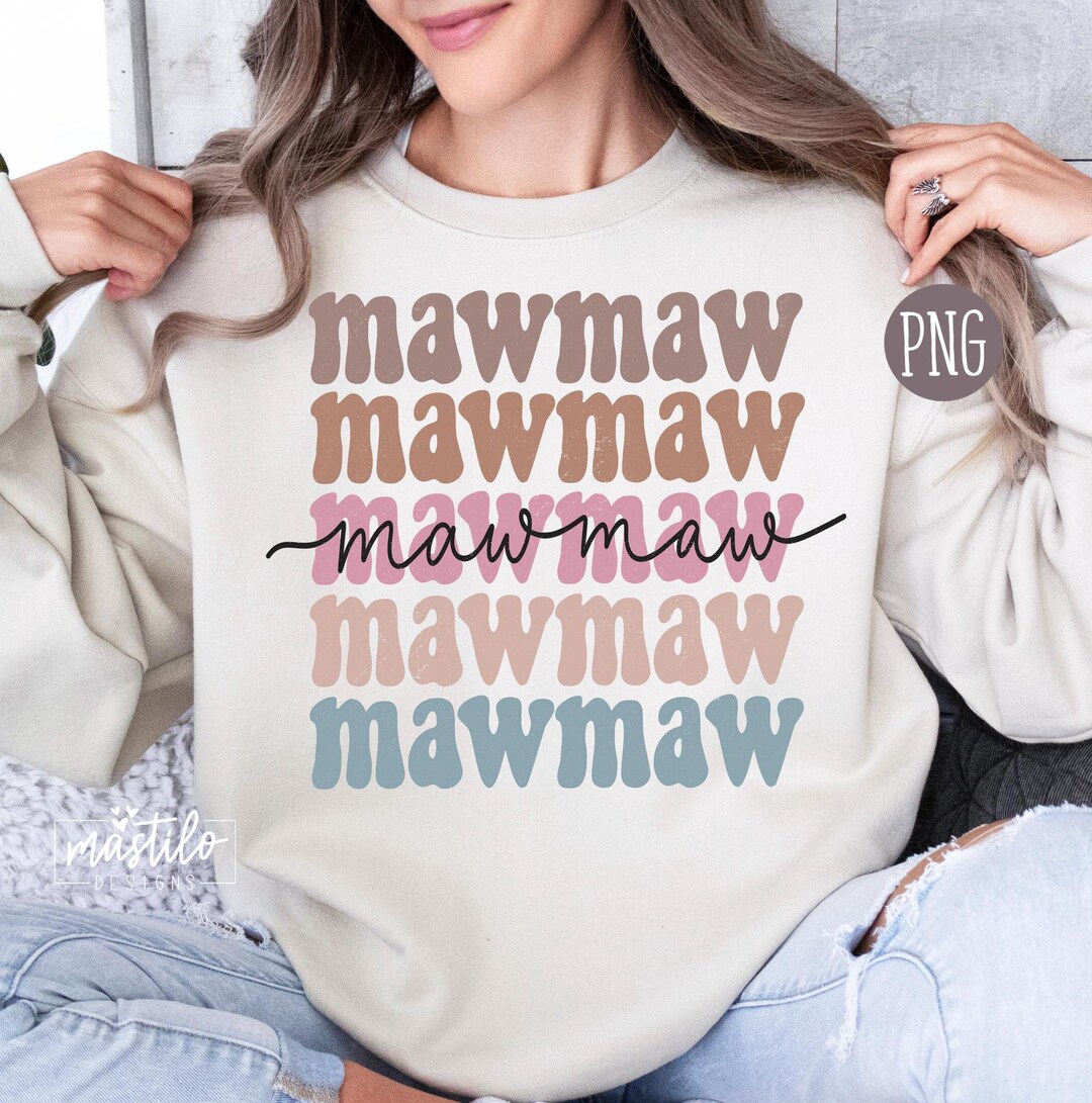 Maw Maw Boho Distressed Stacked Png, Sublimation Designs, Maw Maw ...
