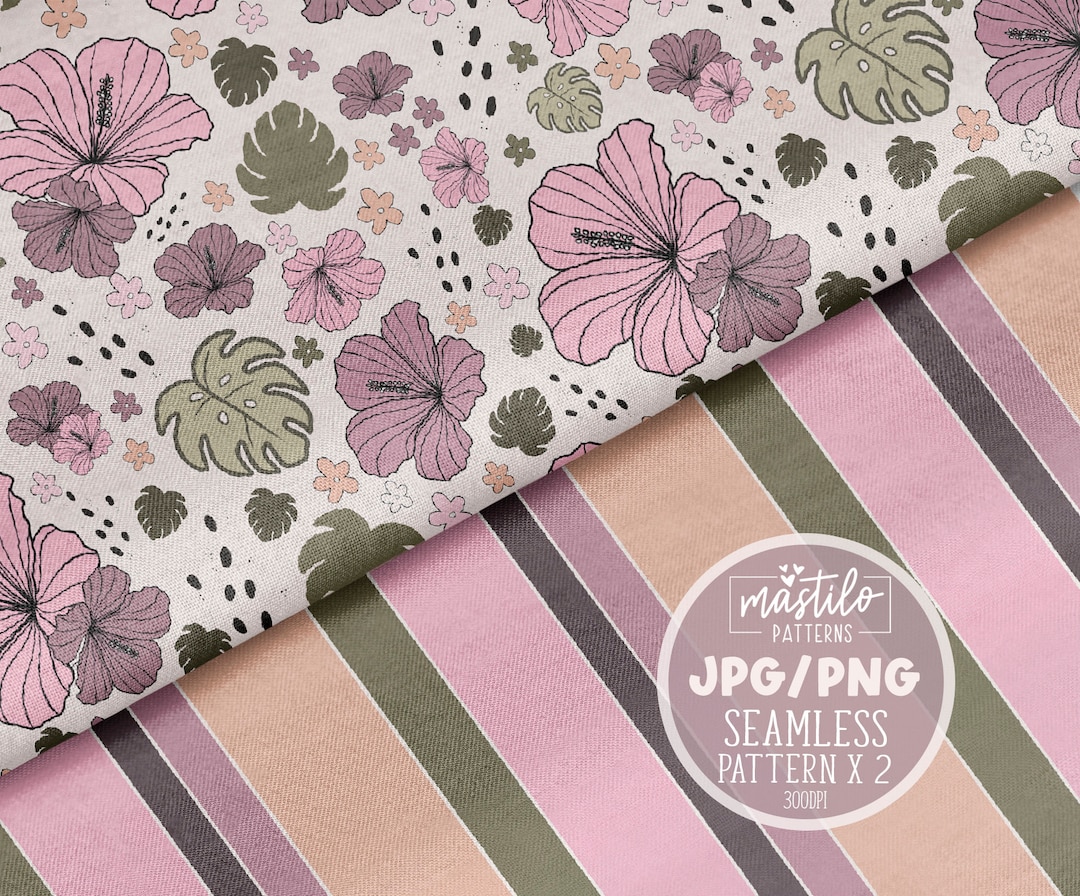 Floral Fabric Pattern Design, Summer Flowers Seamless Pattern, Seamless ...