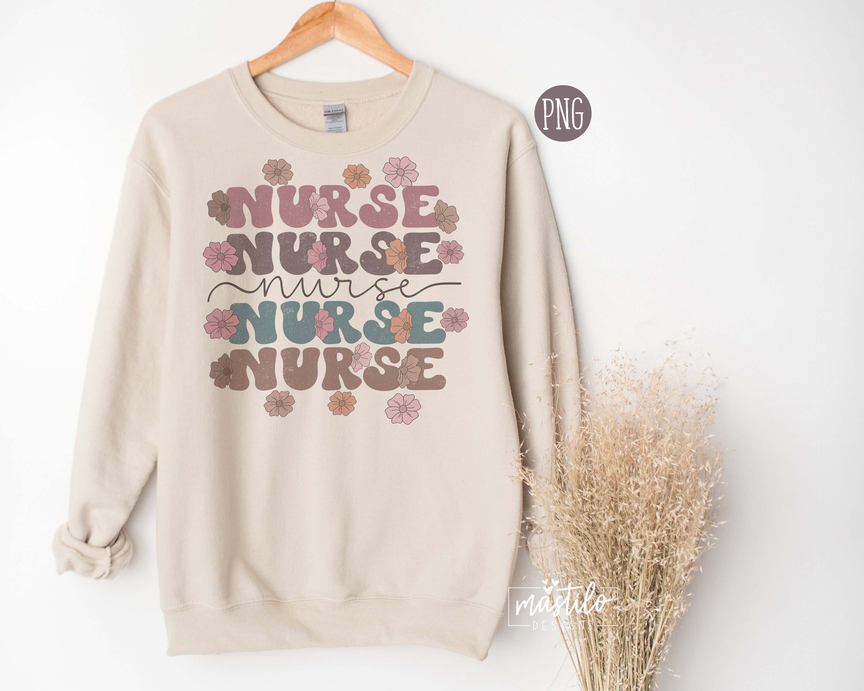 Retro Nurse Sublimation Designs Nurse PNG Nursing is a Work - Etsy