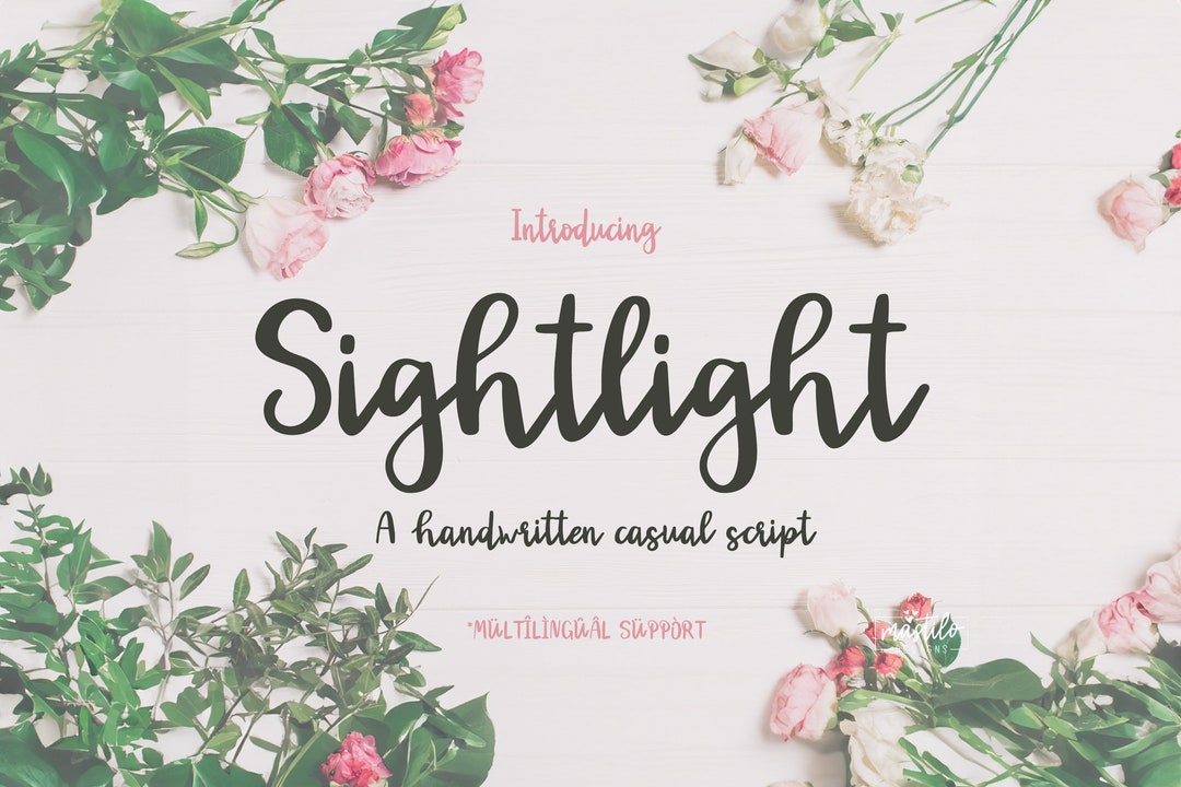 Handwritten Script Font, Sightlight - Cursive Font, Procreate Font ...
