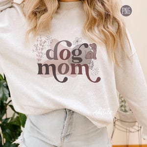 Dog Mom Png, Dog Lover Mama Boho Png, Pet Sublimation, Modern Abstract ...