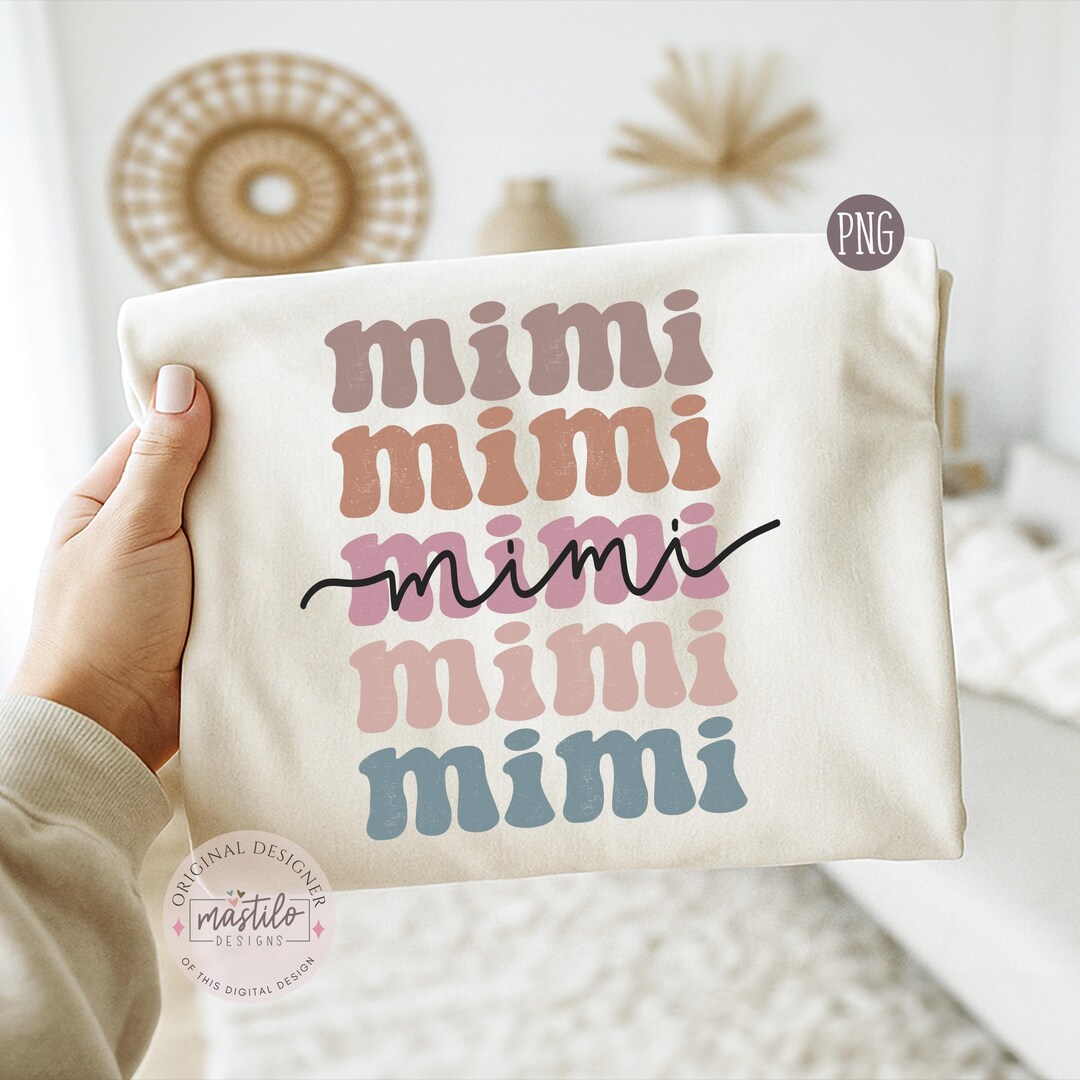 Mimi Boho Distressed Stacked Png, Sublimation Designs, Grandma ...