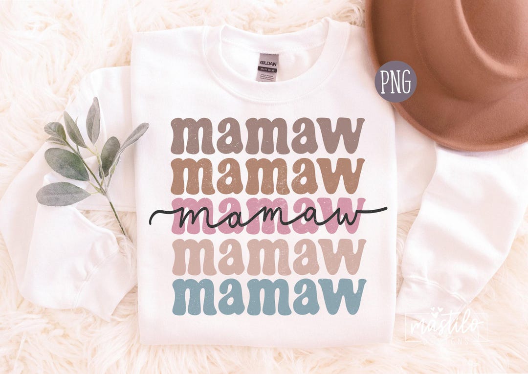 Mamaw Boho Distressed Stacked Png, Sublimation Designs, Mamaw ...