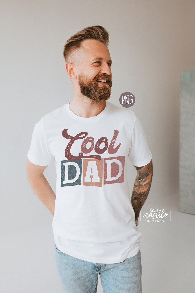 Cool Dad Png Retro Dad Png Trendy Sublimation Coolest Dad - Etsy