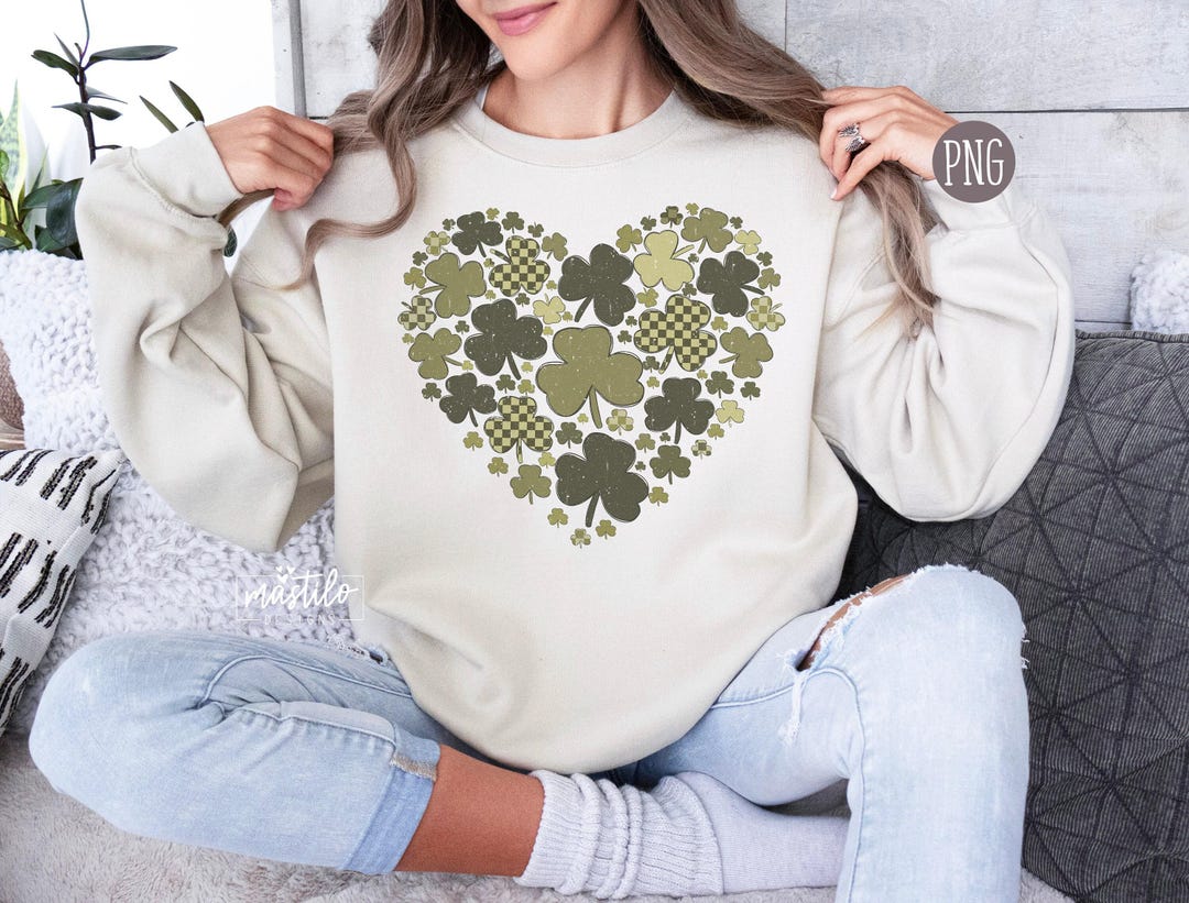 Shamrock Heart PNG, St. Patrick’s Day Clover Heart Png, Clover Leaf Png ...