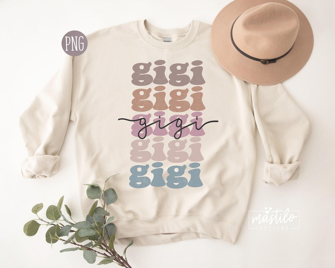 Gigi Boho Distressed Stacked Png, Sublimation Designs, Gigi Sublimation ...
