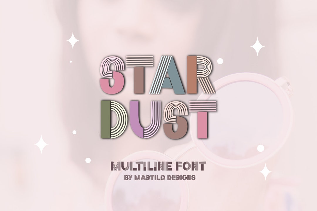 Multiline Retro Font - Stardust, OTF Font, Handwritten Font, Crafts ...