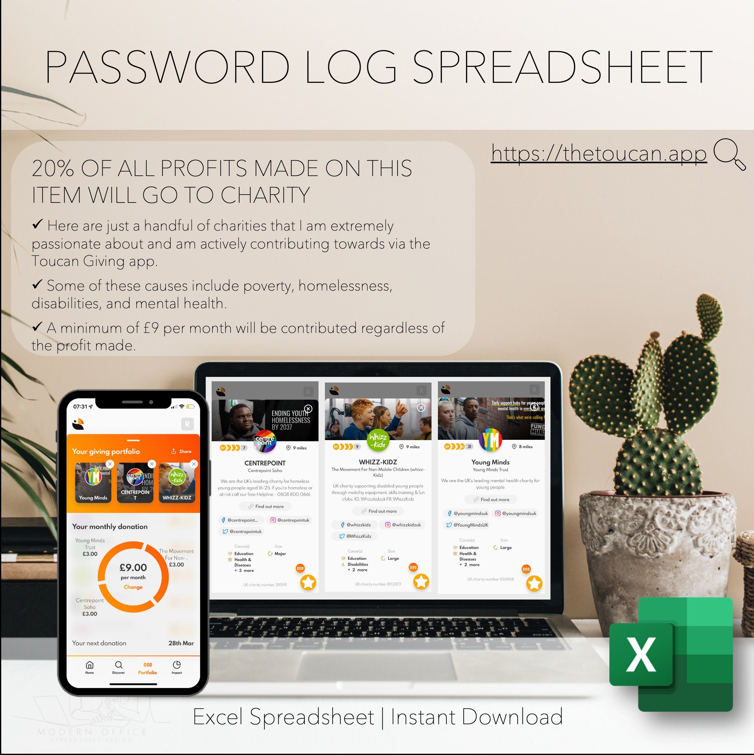PASSWORD LOG SPREADSHEET | Password Login Excel Template | Dnd Notebook ...