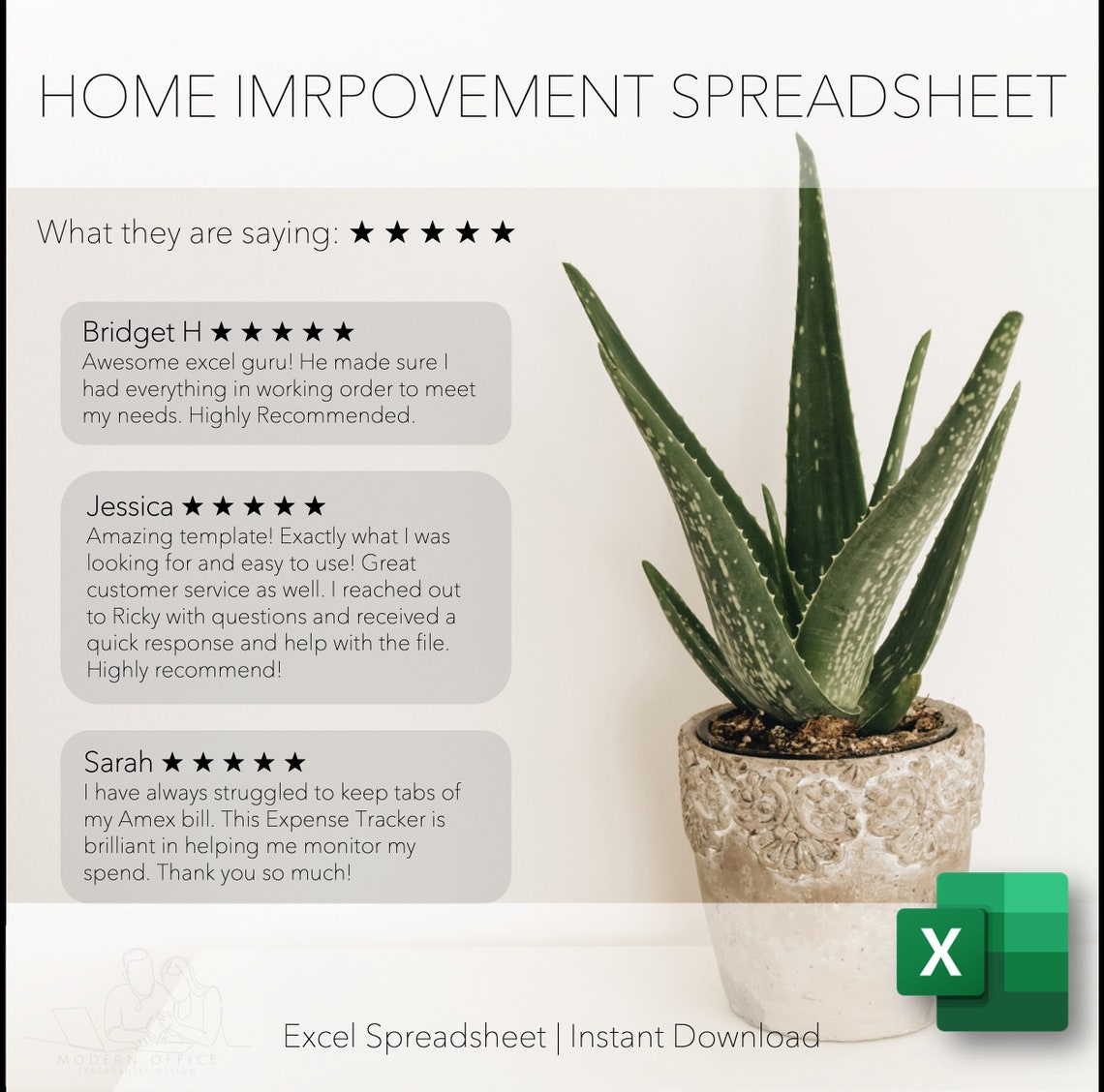 HOME IMPROVEMENT SPREADSHEET House Planning Manager Excel - Etsy