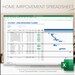 HOME IMPROVEMENT SPREADSHEET | House Planning Manager Excel Template ...