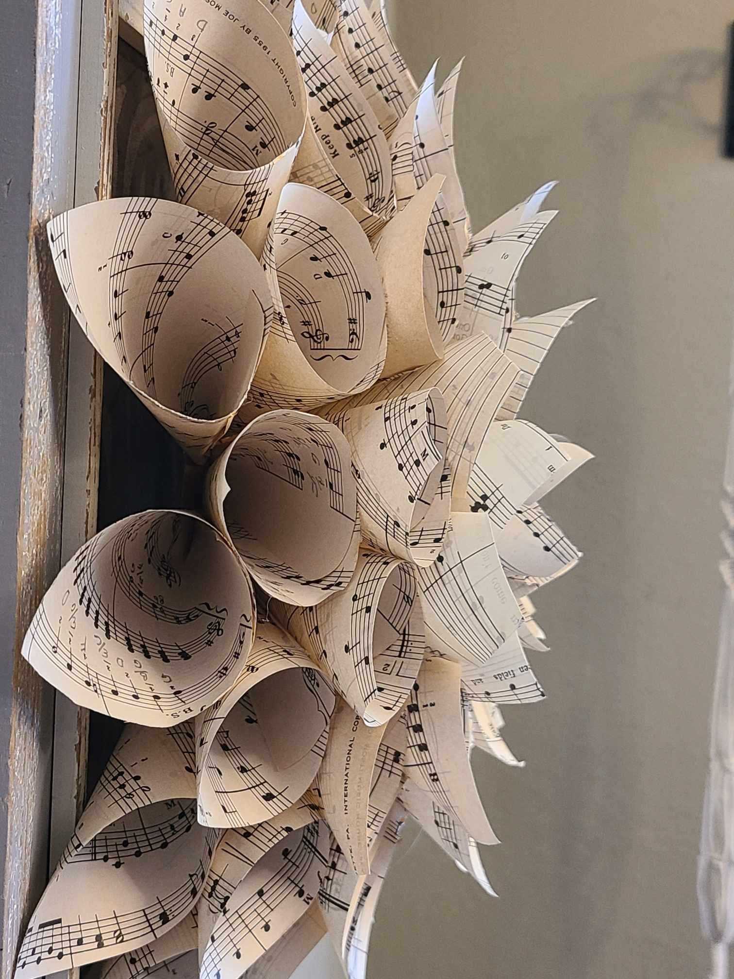 Handmade Sheet Music Paper Dahlia Wall Decor - Etsy