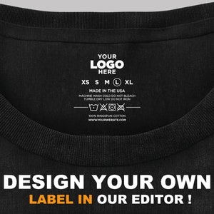 Design Your Own DTF Heat Transfer Neck Labels - Customizable Tagless ...