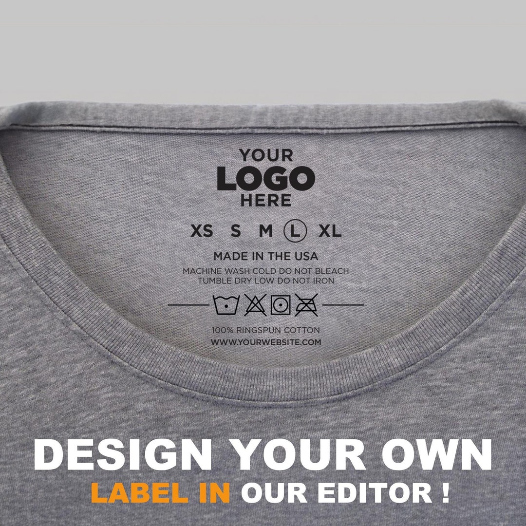 Design Your Own DTF Heat Transfer Neck Labels - Customizable Tagless ...