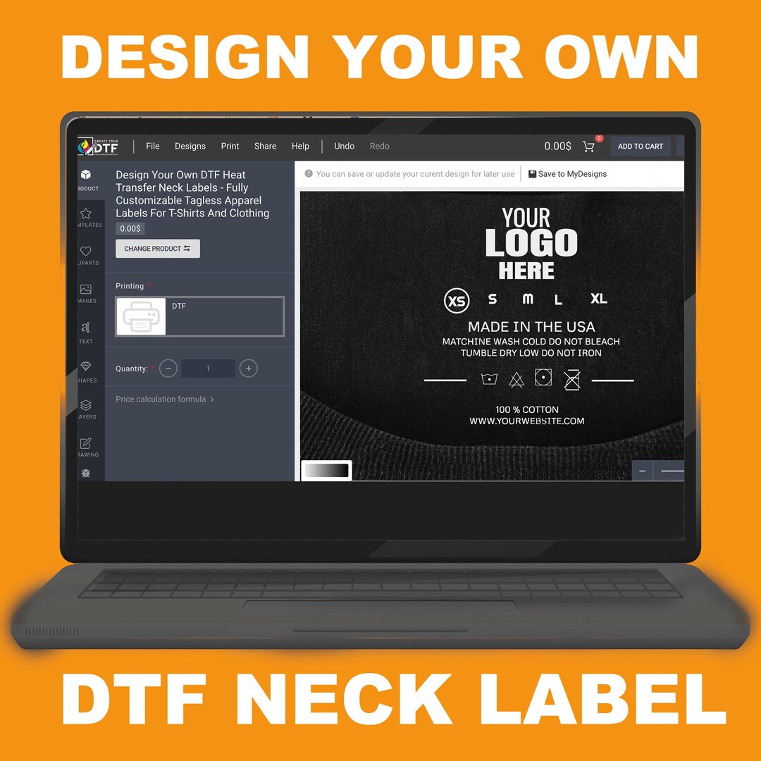 Create Custom DTF Neck Labels - Tagless Transfers for All Apparel & T ...
