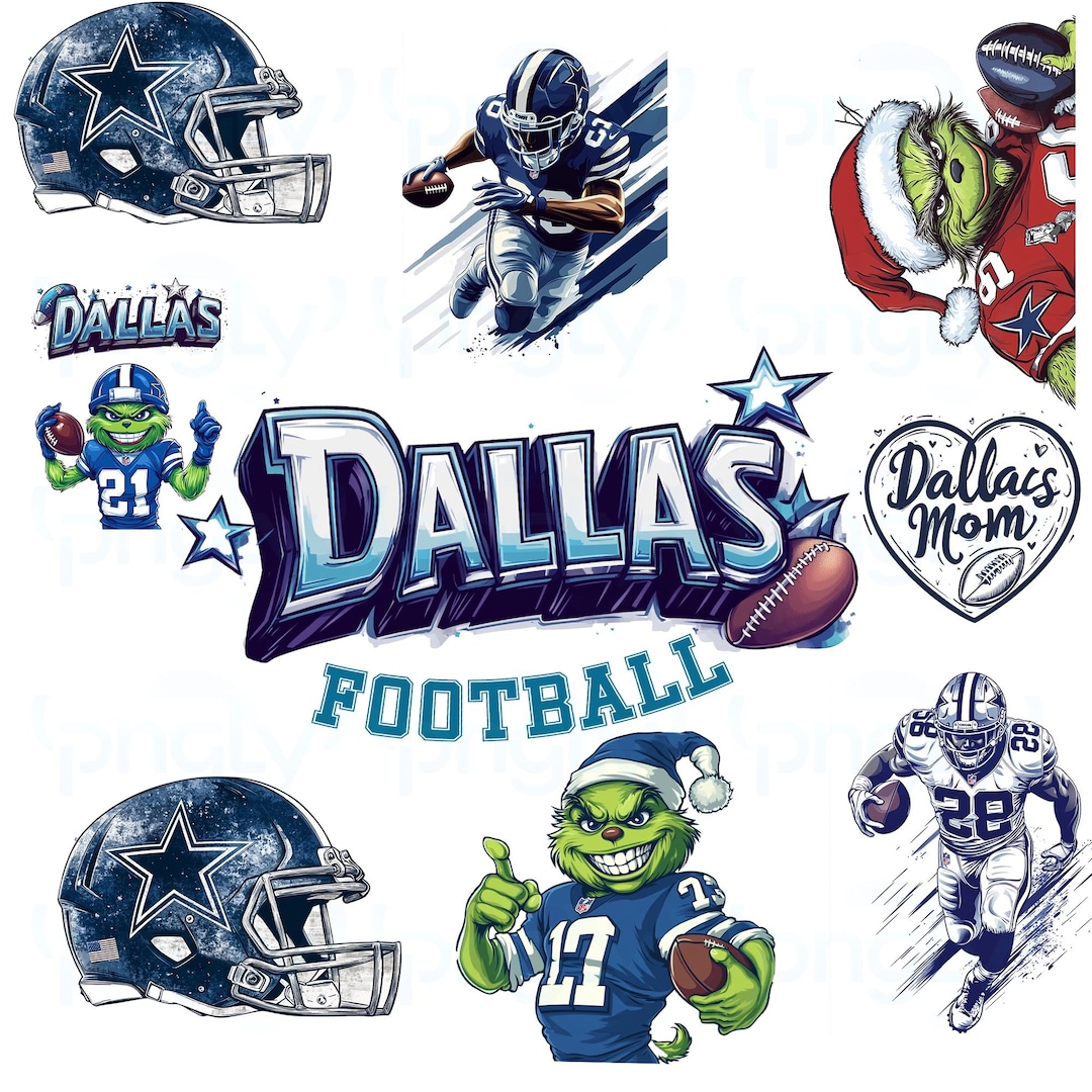 Dallas Football-themed 9 PNG Graphics Pack – Perfect for Digital ...