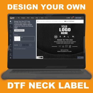 Design Your Own DTF Heat Transfer Neck Labels - Customizable Tagless ...