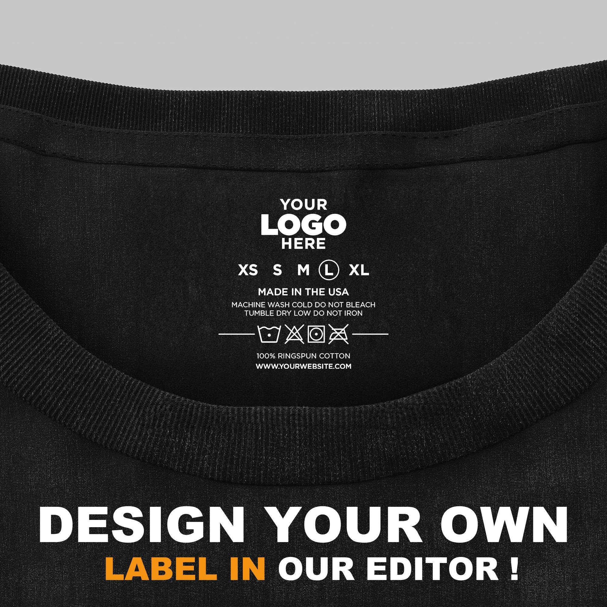 Design Your Own DTF Heat Transfer Neck Labels - Customizable Tagless ...