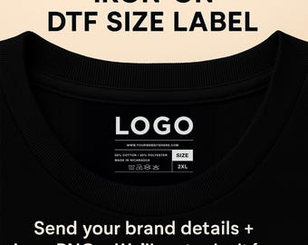 500 Pcs. Tagless Clothing Labels, Custom Neck Labels, Custom Heat ...