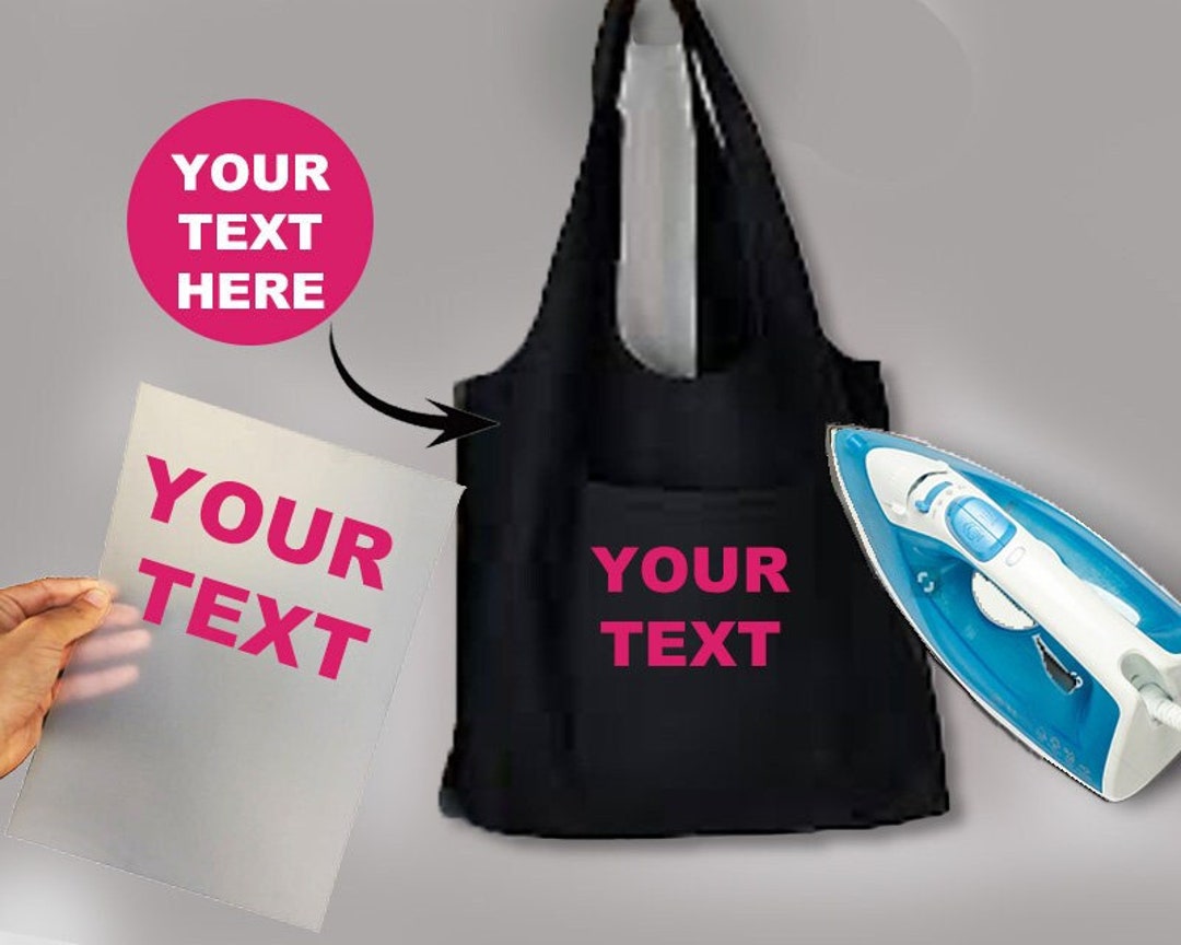 Custom Iron on Text Decals, Personalized Text Iron on Transfer ...