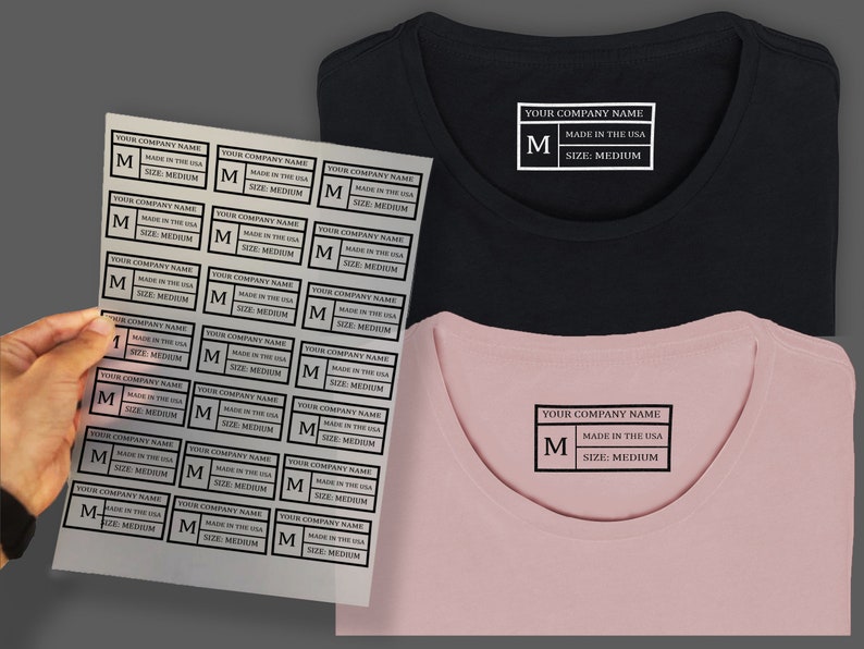 480pcs Custom Heat Transfer Clothing Labels: Iron-on Tags - Etsy