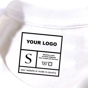 500 Pcs. Tagless Clothing Labels,tagless Labels, Iron on Printed Labels ...