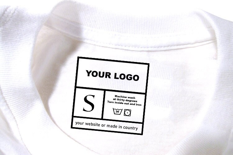 500 Pcs. Tagless Clothing Labels,tagless Labels, Iron on Printed Labels ...