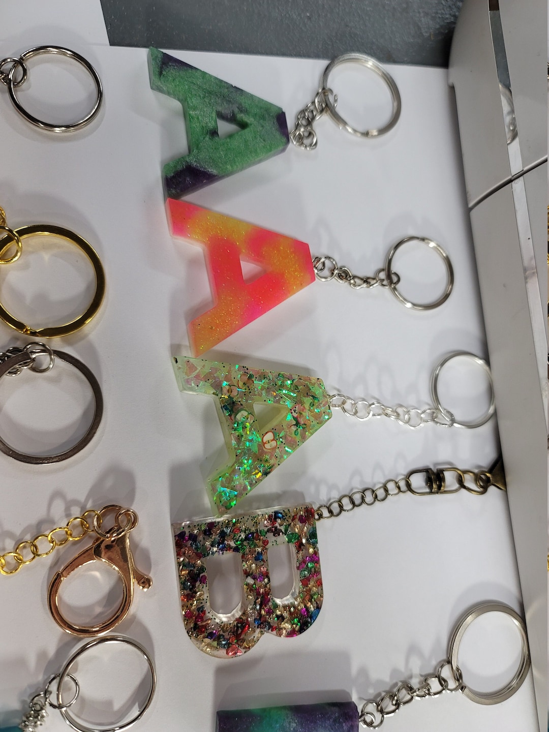 Epoxy Resin Key Chains - Etsy