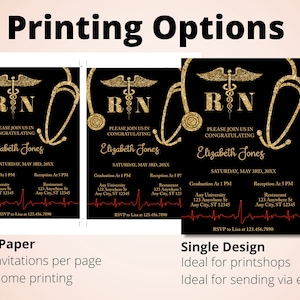 Nursing School Graduation Invitation, RN Grad Invite, Pinning Ceremony ...