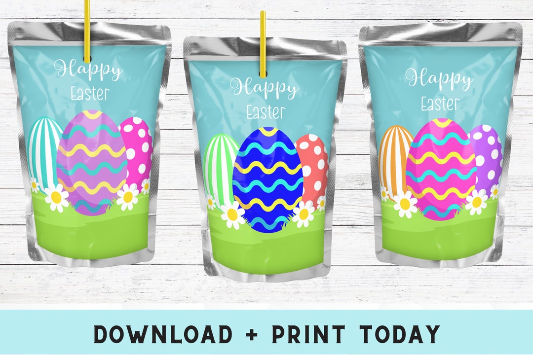 Easter Juice Labels Easter Basket Stuff Easter Favor - Etsy