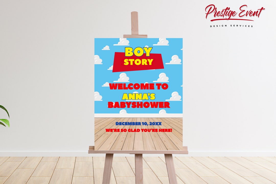 Boy Story Baby Shower Welcome Sign (digital Download) - Etsy