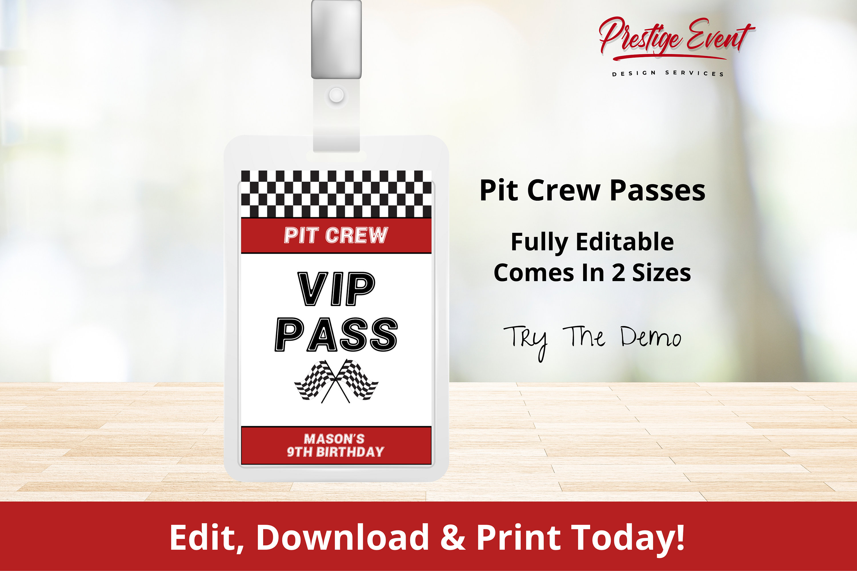 Racing Pit Crew Passes Race Car Party VIP Pass Race Car - Etsy