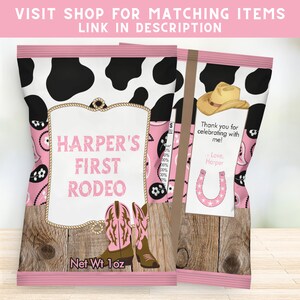 Cowgirl First Rodeo Candy Bar Wrapper: Western Birthday (printable) - Etsy