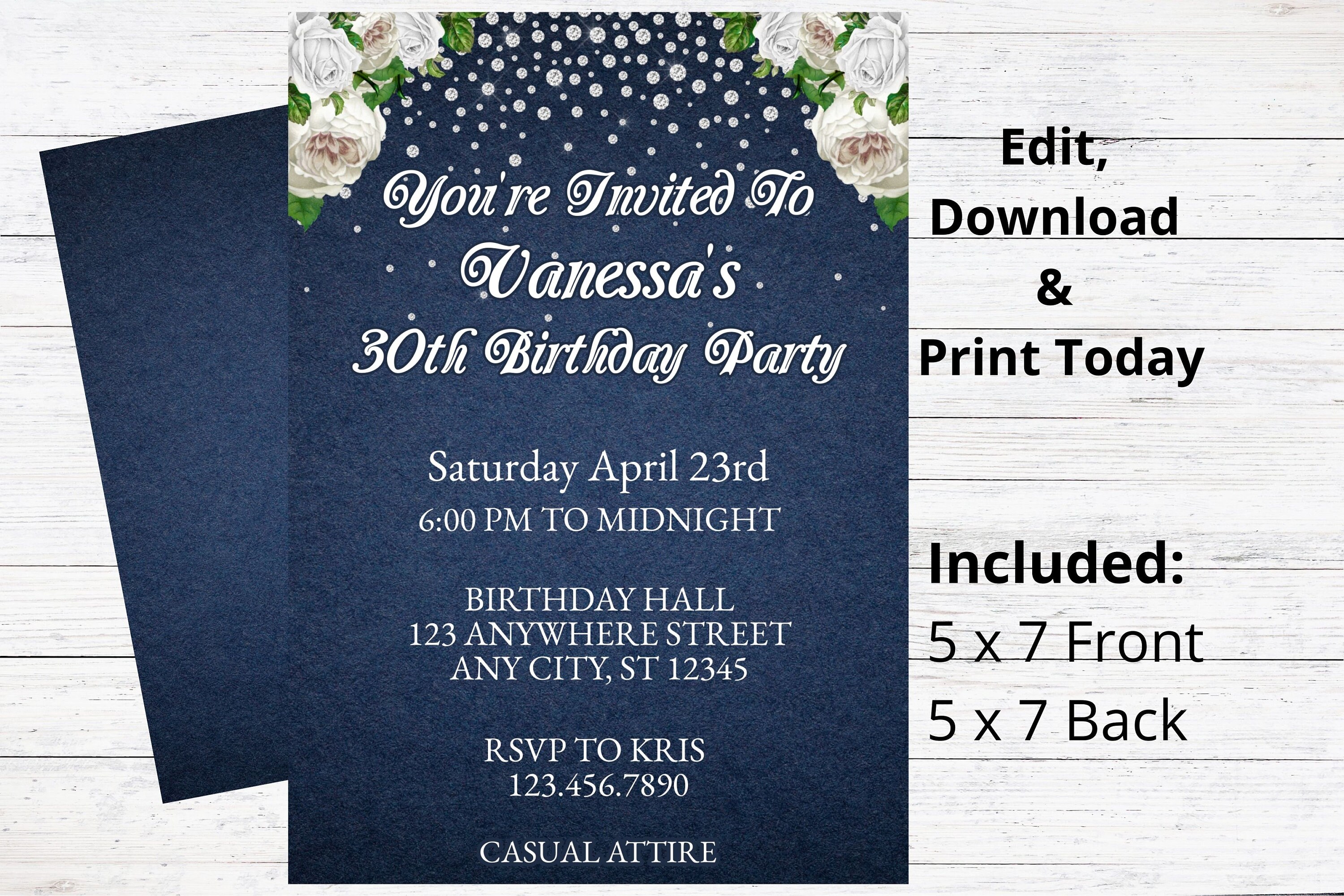 Denim Invitation Blue Jeans Birthday Invite Denim and | Etsy