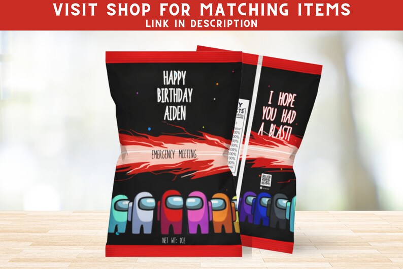 Among Us Thank You Tags Gaming Party Treat Bag Tags Kids - Etsy