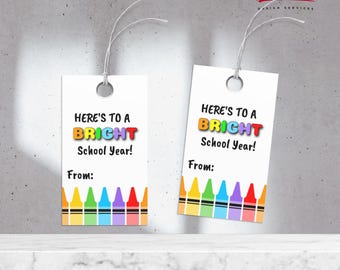 Back to School Tag Printable First Day of School Pencil Gift Tag ...