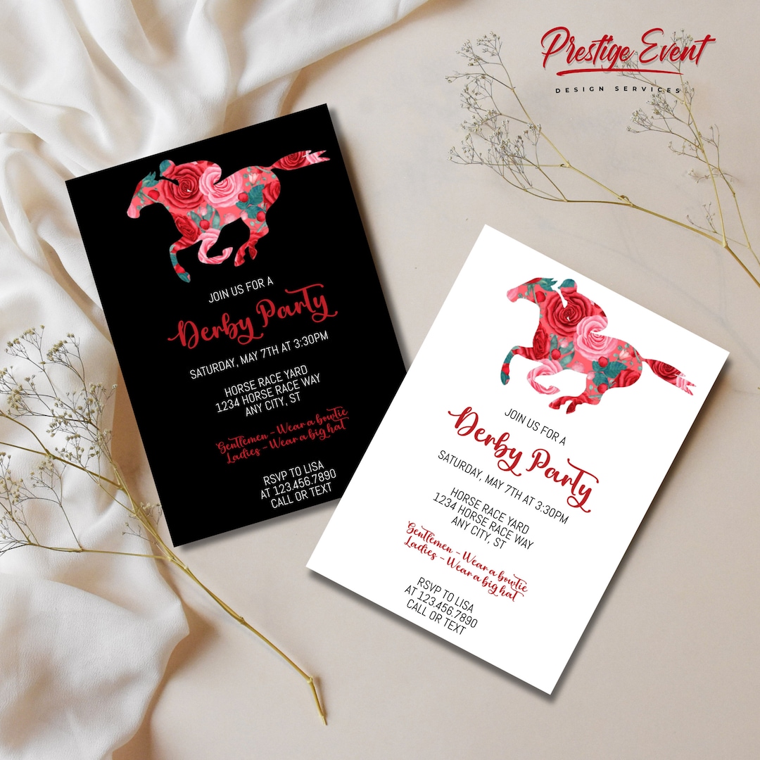 Kentucky Derby Party Invitation: Horse Race Theme (digital Download) - Etsy