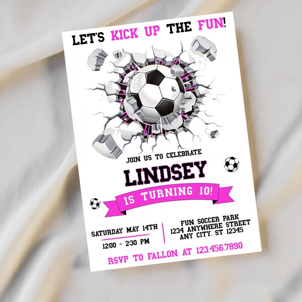 Girls Soccer Party - Etsy