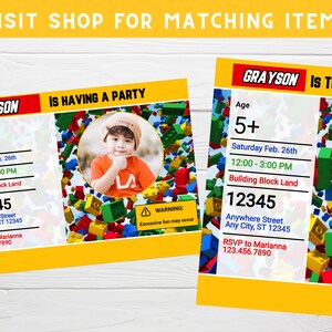 Building Block Favor Tags: Brick Party Thank You Notes (printable) - Etsy