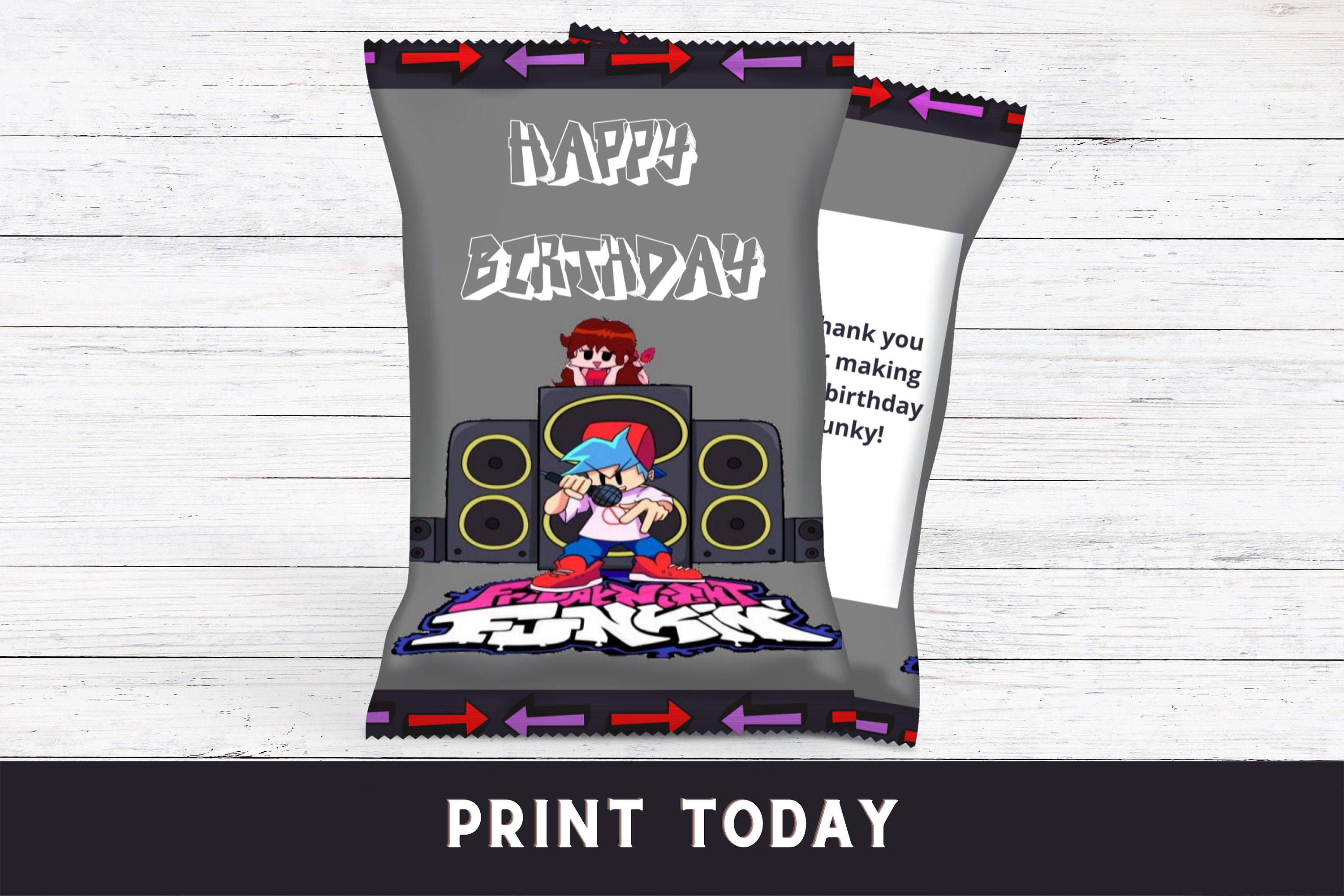 Friday Night Funkin' Chip Bag FNF Snack Label - Etsy Hong Kong