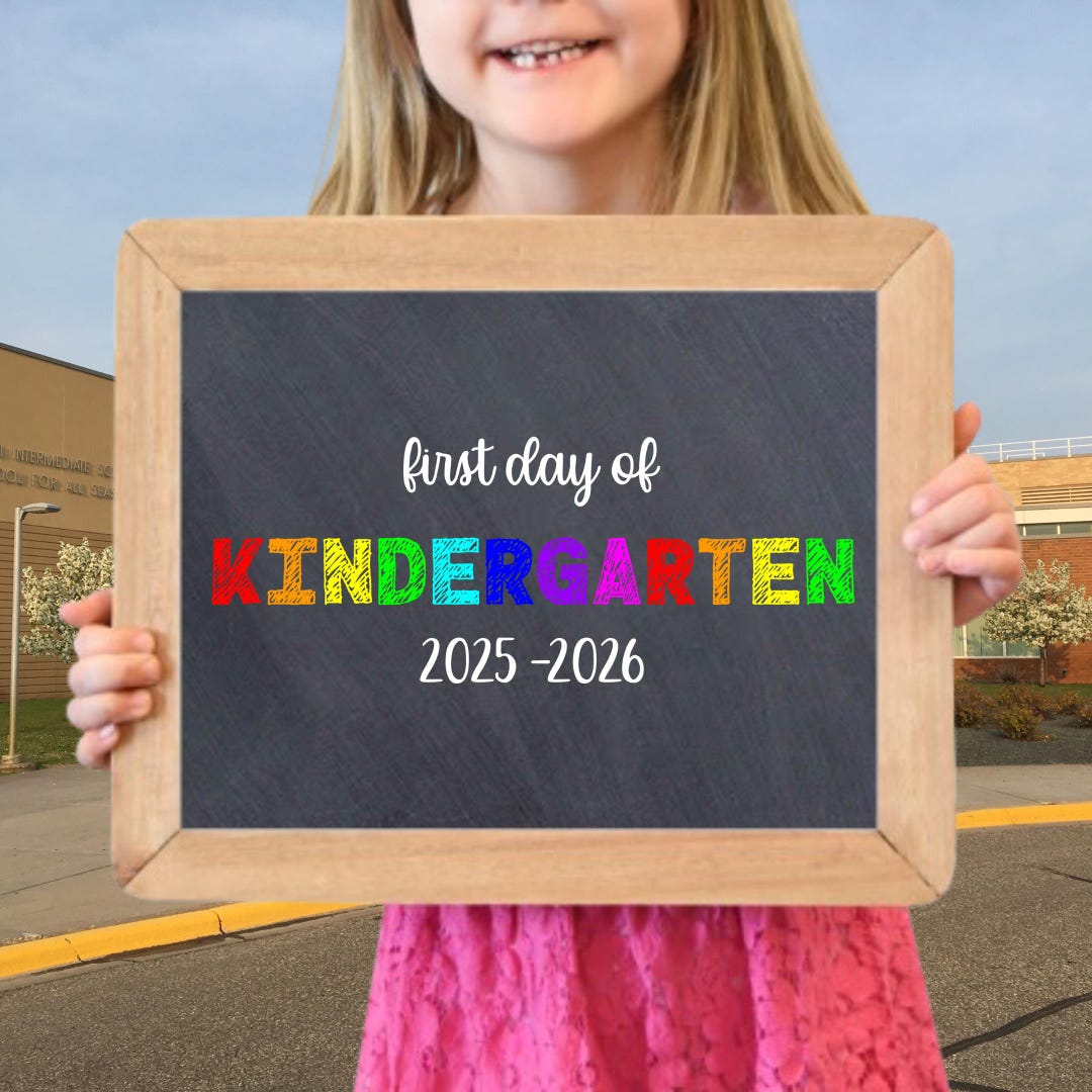 First Day of School Chalkboard Sign: Photo Prop Printable (all Grades ...