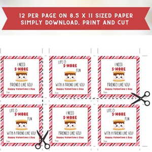 S'mores Valentine Tag - Smore Valentine's Day Favor - S'mores Valentine ...