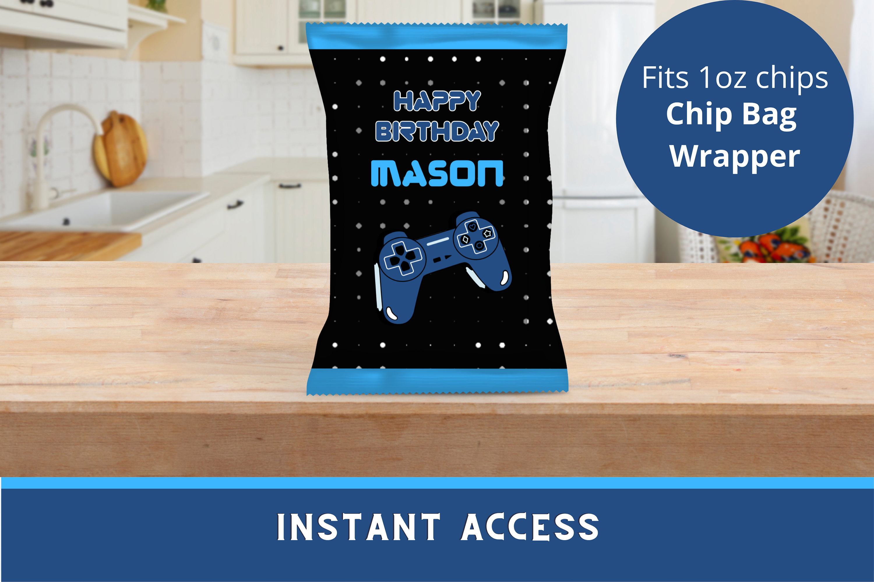 Video Game Chip Bag Game Over Custom Chip Label Boy Video - Etsy