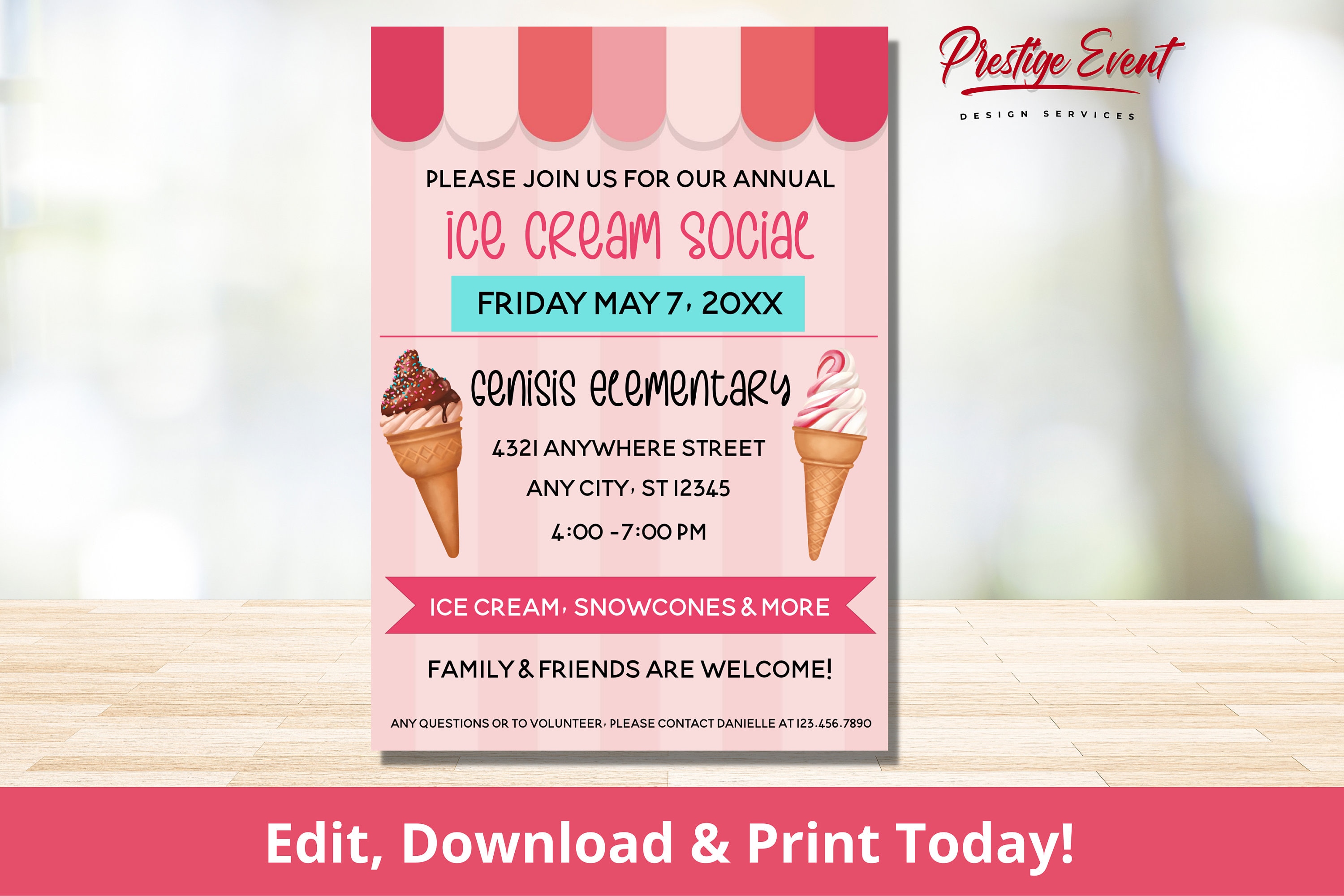 Church Ice Cream Social Clipart