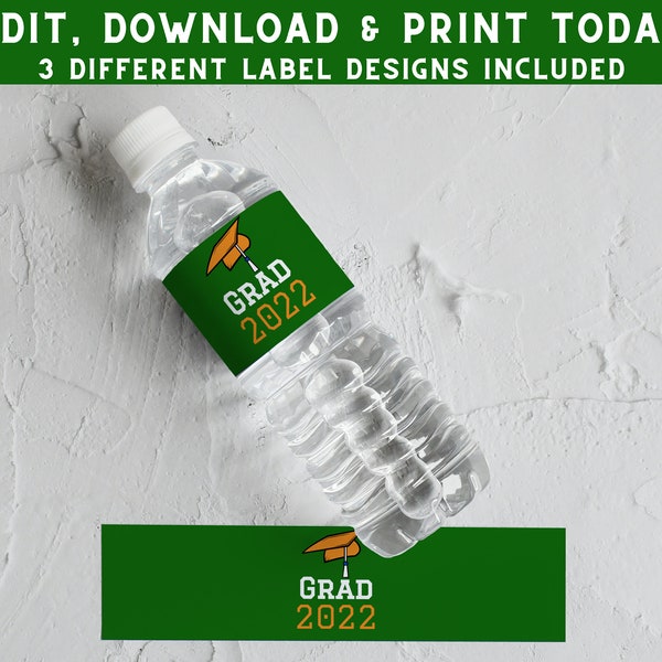 Graduation Water Bottle Label - Etsy