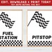Pit Stop Table Sign Fuel Station Sign Car Fueling Station Food Party ...