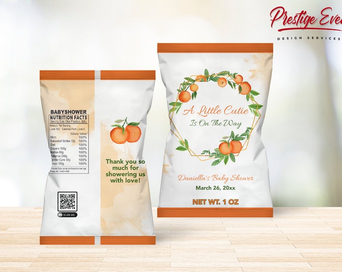 Oranges Chip Bag Little Cutie Chip Bag Wrapper Custom Chip Bag Labels ...